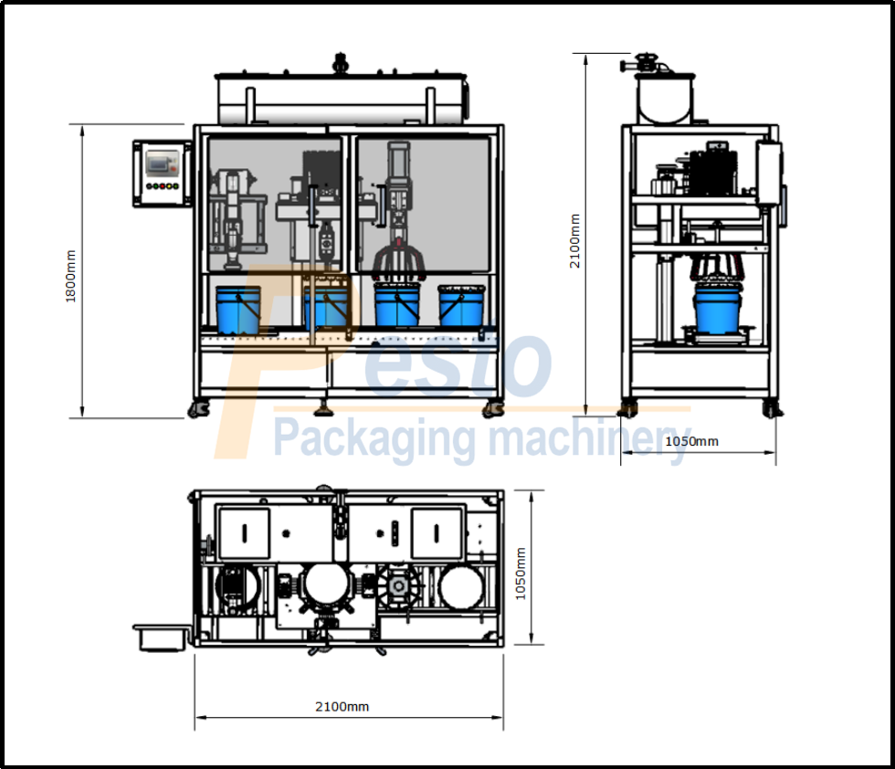 Full Automatic Coatings Bucket Filling Crimping Machine Supplier In ...